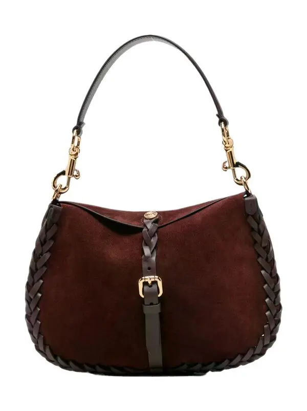 Etro Braided Suede Shoulder Bag - Brown