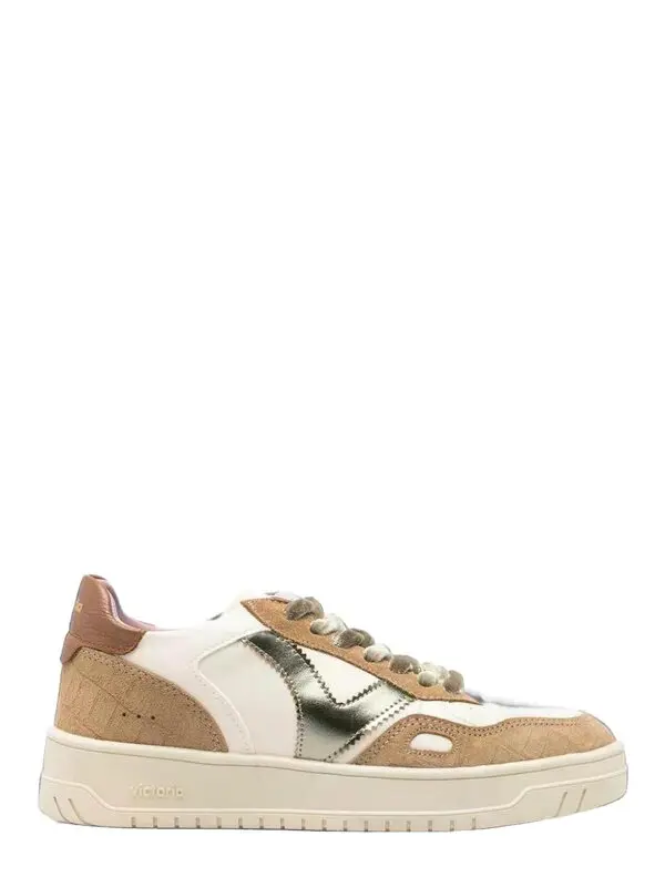 Victoria Beckham Panelled Leather Sneakers - Neutrals
