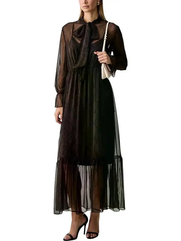 TWINSET Snake-print Maxi Dress - Brown