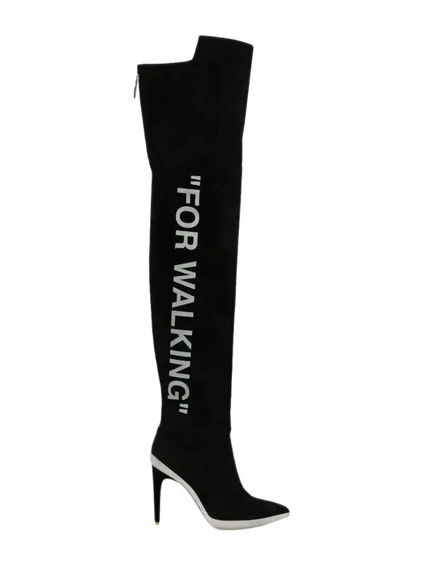 Off-White For Walking Over-the-knee Boots - Black