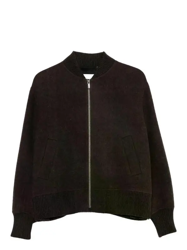 Eric Bompard Double-faced Oversized Bomber Jacket - Brown