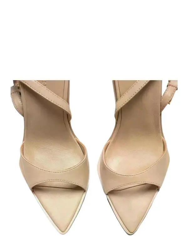 Manière De Voir Eiffel Open-toe Slingback Heeled Sandals - Neutrals