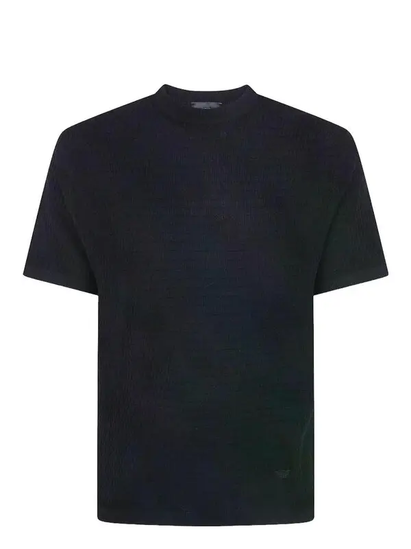 Emporio Armani Textured Wool T-shirt - Blue