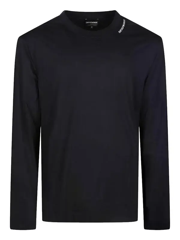 Emporio Armani Logo-print Long-sleeve T-shirt - Black
