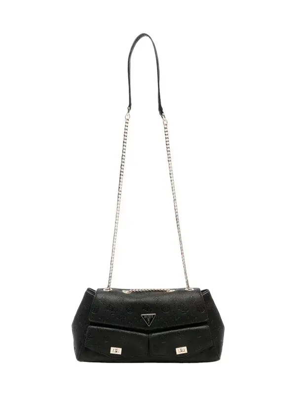 Guess Blake Logo-embossed Chain-strap Crossbody Bag - Black