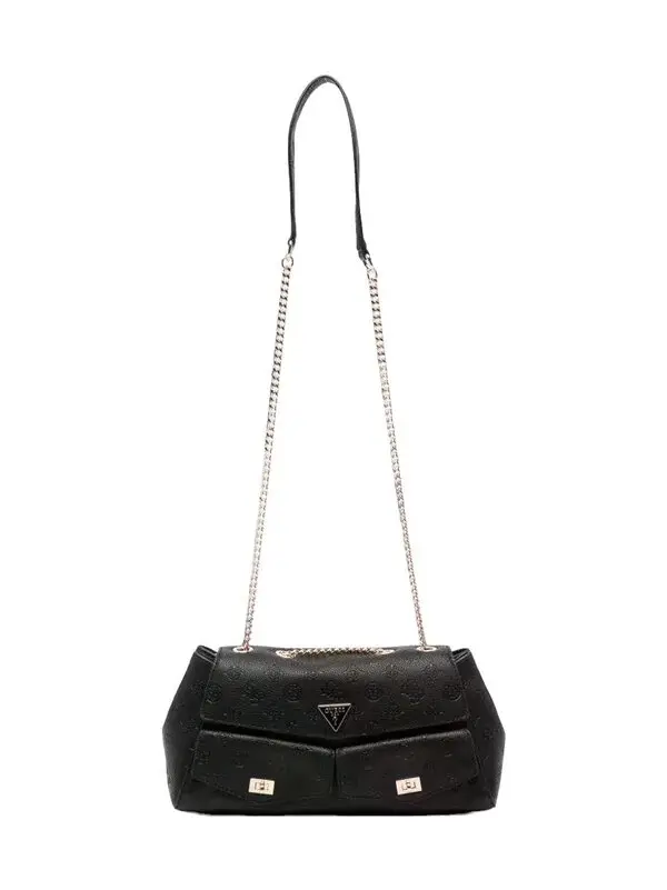 Guess Blake Logo-embossed Chain-strap Crossbody Bag - Black