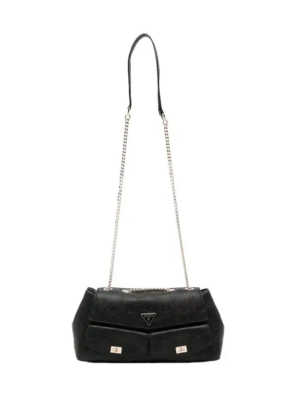 Guess Blake Logo-embossed Chain-strap Crossbody Bag - Black