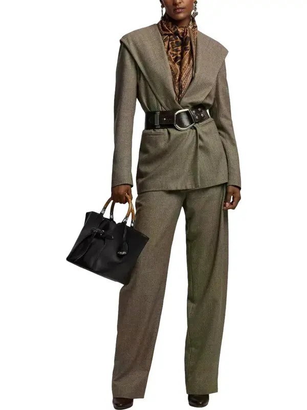 Ralph Lauren Leandre Birdseye-tweed Trousers - Brown