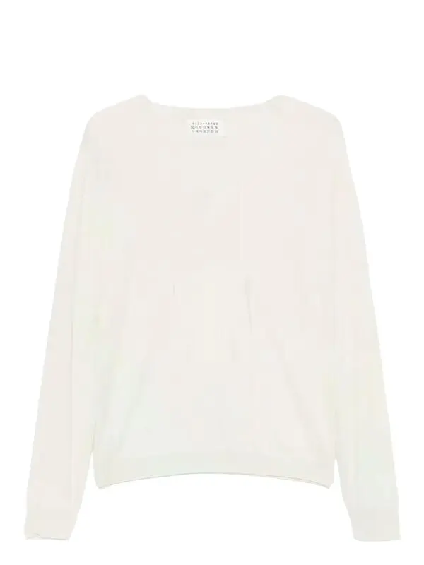MAISON MARGIELA Cotton V-neck Sweater - Neutrals