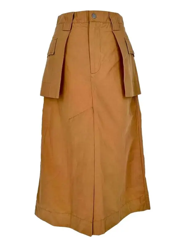 GANNI Cargo Midi Skirt - Orange