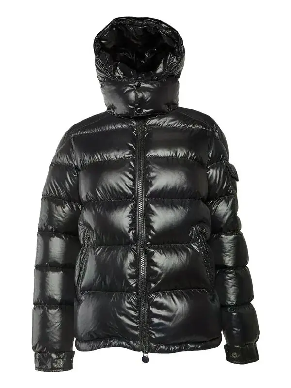 Moncler Maya Quilted Hooded Jacket - Black