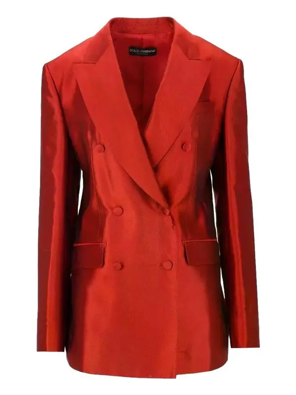 Dolce & Gabbana Double-breasted Mikado Jacket - Red