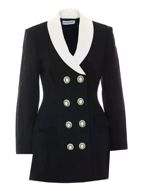 SELF-PORTRAIT Tailored Blazer Mini Dress - Black