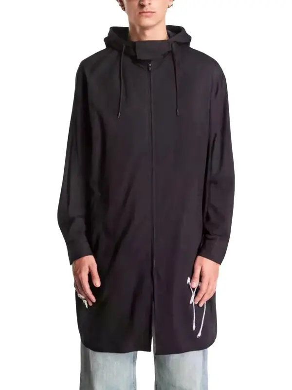 Y3 Chito-graphic Hooded Shirt - Black