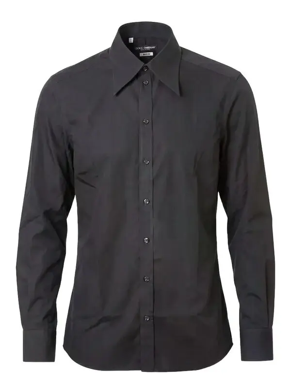 Dolce & Gabbana Gold Crêpe De Chine Shirt - Black