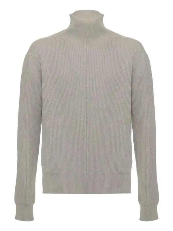 Rick Owens Ribbed-knit High-neck Sweater - Grey