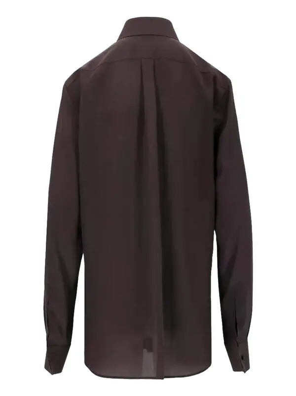 Dolce & Gabbana Silk Long-sleeve Shirt - Brown