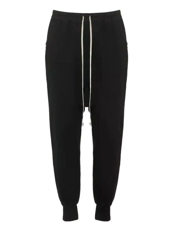 Rick Owens Prisoner Drawstring Drop-crotch Track Pants - Black