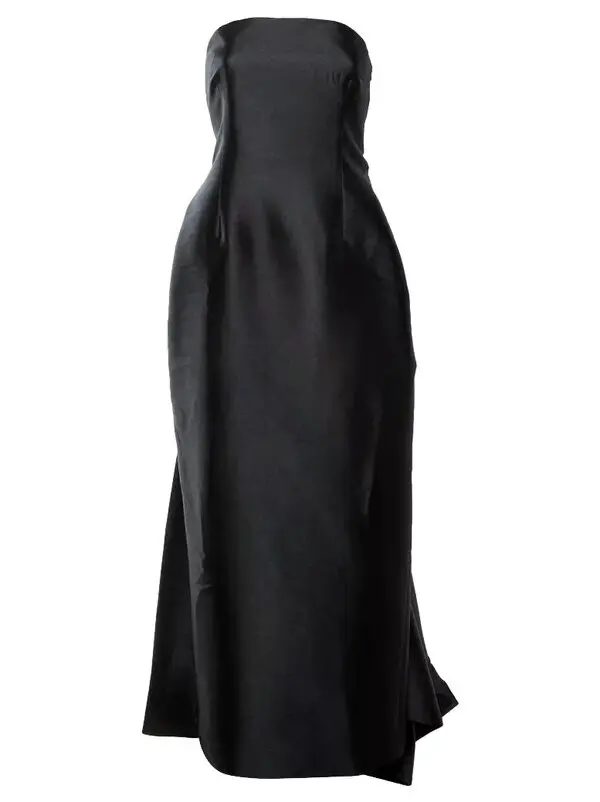 Solace London Imani Strapless Maxi Evening Dress - Black