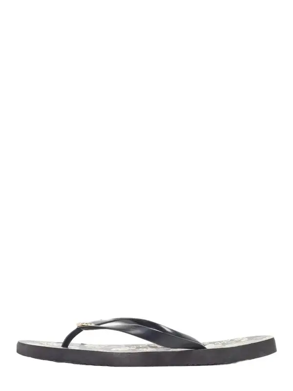 Tory Burch Miller Floral-print Flip-flops - Black