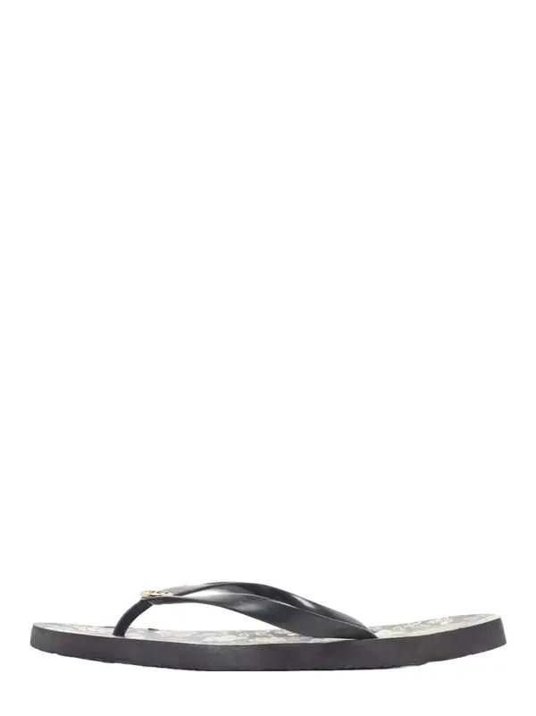 Tory Burch Miller Floral-print Flip-flops - Black