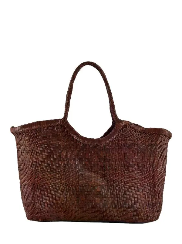 Dragon Diffusion Nantucket Woven Leather Tote Bag - Brown
