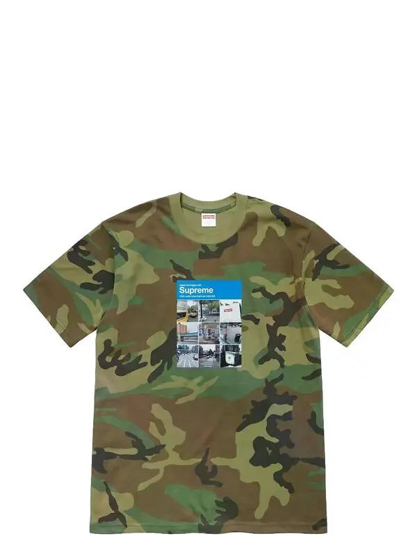 Supreme Verify Woodland Camouflage-print T-shirt - Green