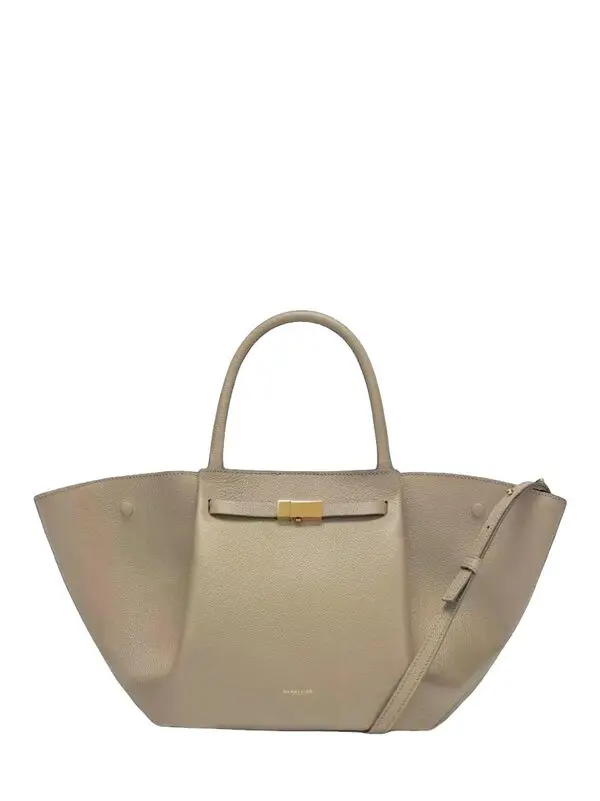 DEMELLIER Medium The New York Leather Clutch Bag - Neutrals