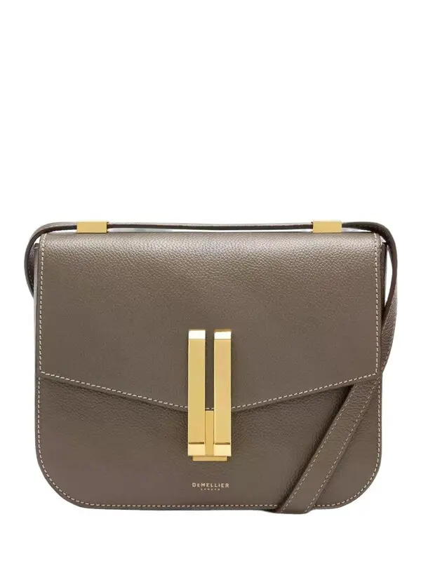 DEMELLIER The Vancouver Topstitch Shoulder Bag - Grey