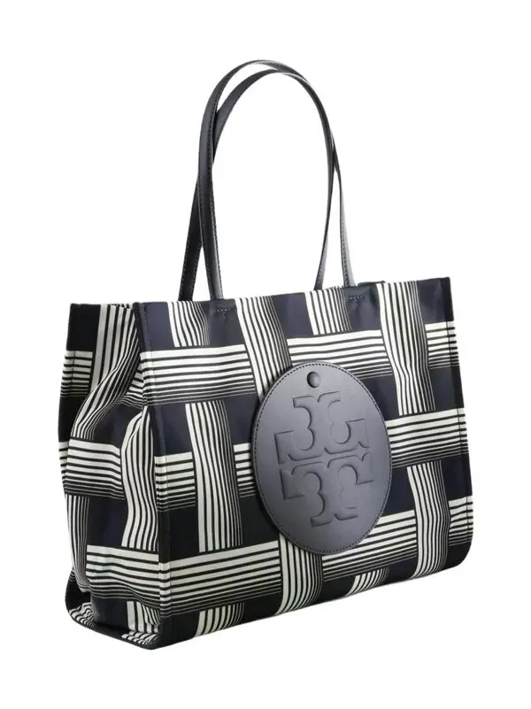 Tory Burch Small Ella Printed Tote - Black