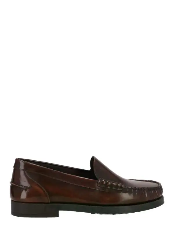TOD'S Slip-on Leather Loafers - Brown