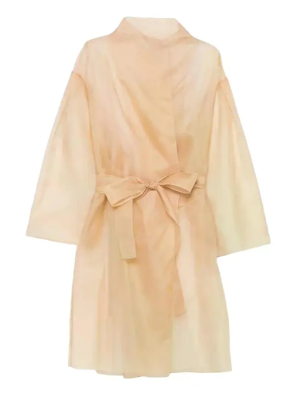 Antonelli Firenze Gustav Sheer Belted Jacket - Neutrals