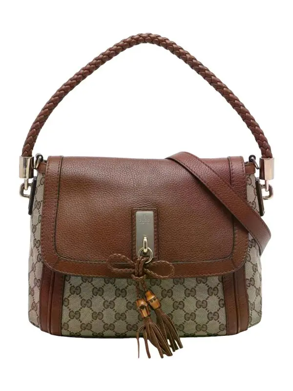 Gucci 2016-2026 Gg Canvas Bella Flap Satchel - Neutrals
