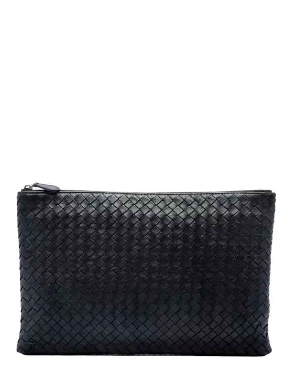 Bottega Veneta 2012-2026 Nappa Intrecciato Clutch Bag - Black