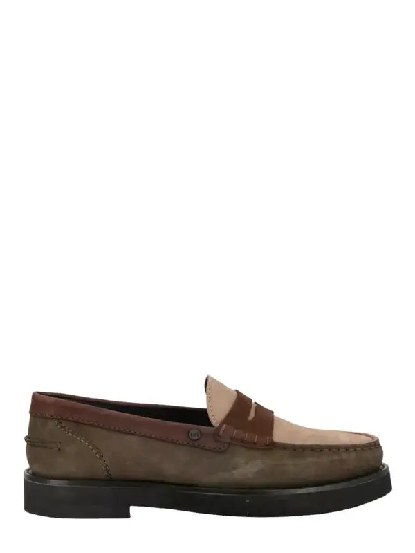 TOD'S Suede Penny Loafers - Brown