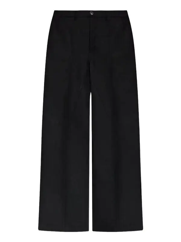Rick Owens Wool Wide-leg Trousers - Black