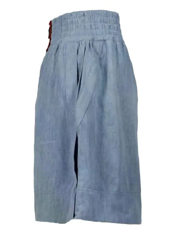Rabanne Logo-patch Bermuda Shorts - Blue