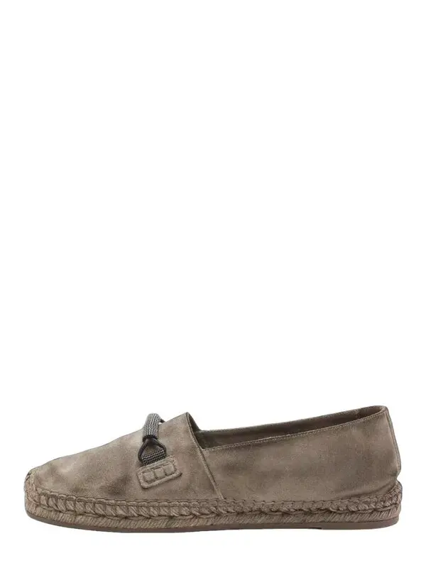 Brunello Cucinelli Monili Suede Espadrilles - Brown