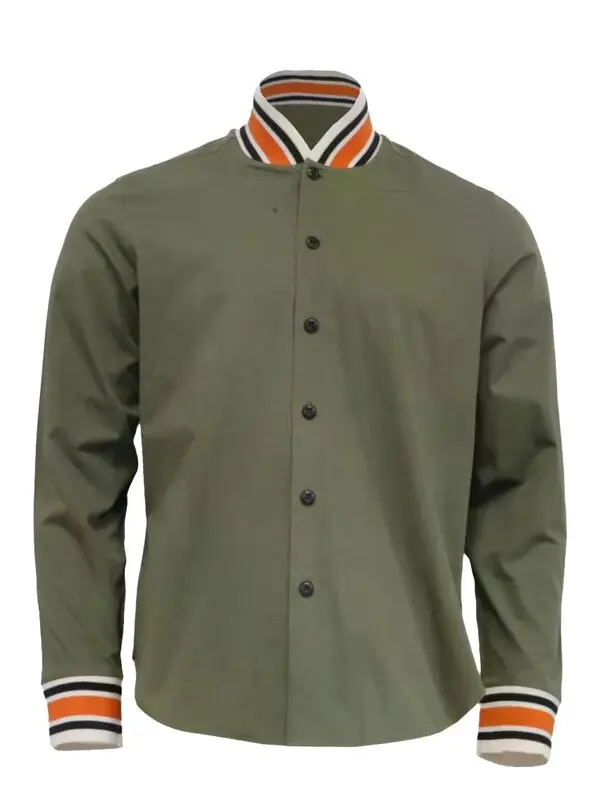 Loewe Striped-trim Button-down Shirt - Green