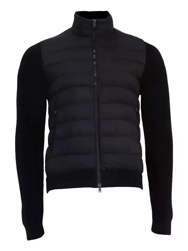 Moncler Quilted Panelled Sweater - Blue