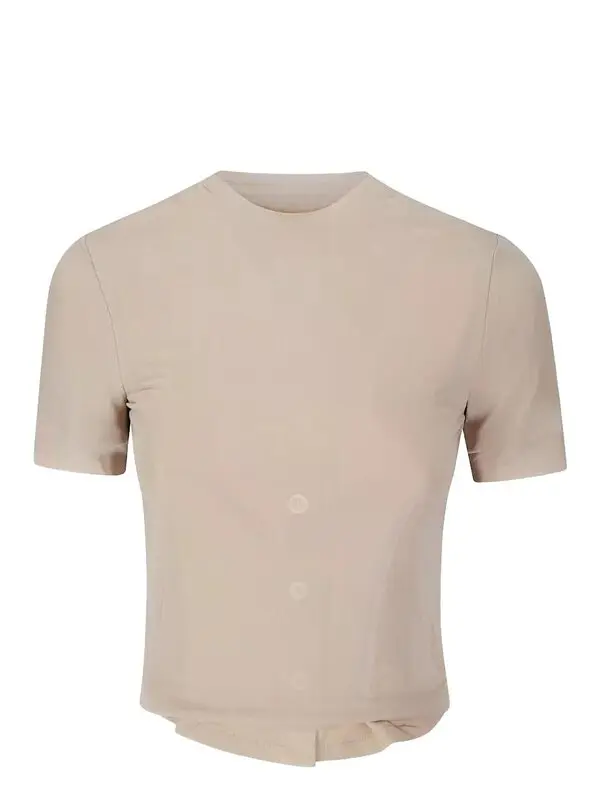 MAISON MARGIELA Fusion Button-detail T-shirt - Neutrals