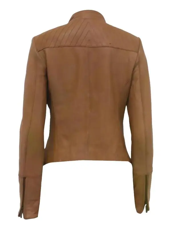 Michael Kors 2014 Panelled Leather Jacket - Brown