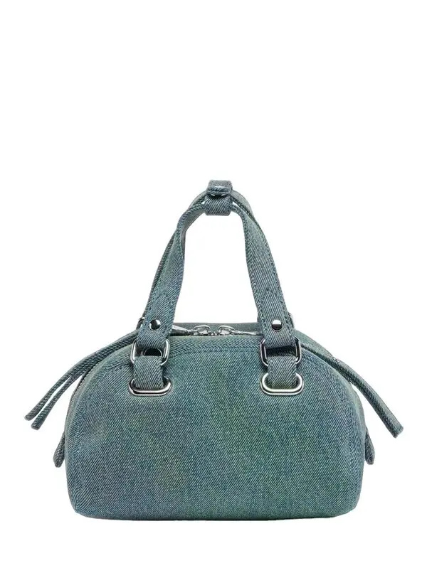DIESEL® Dome Bowling Bag In Denim With Oval D Logo - Blue