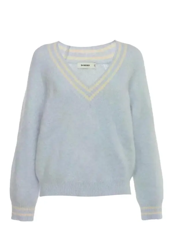 Sandro Cleo V-neck Sweater - Blue