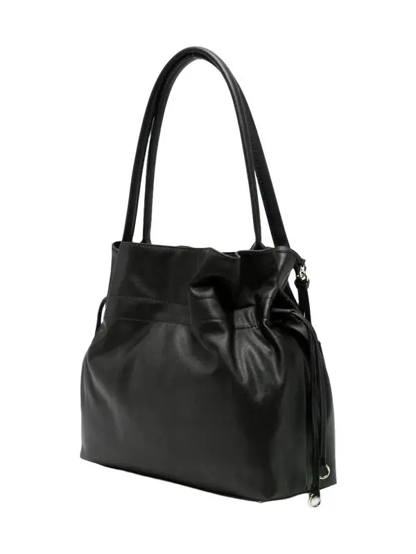 Guess Karima Drawstring-fastening Leather Tote Bag - Black