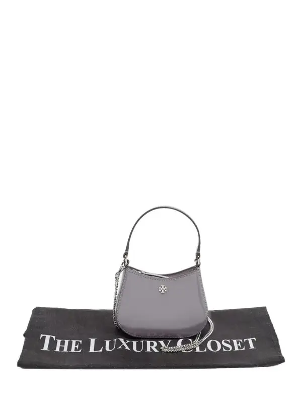 Tory Burch Emerson Patent Leather Tote Bag - Grey