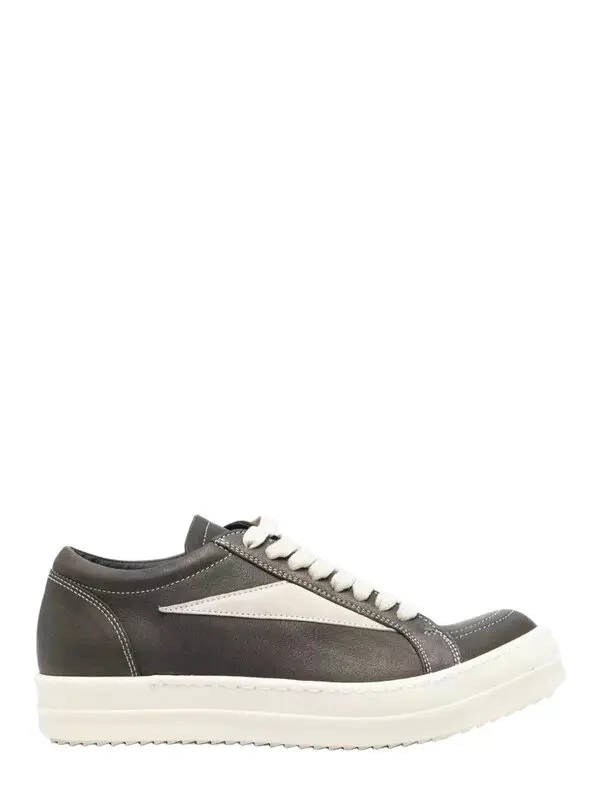 Rick Owens Leather Sneakers - Grey