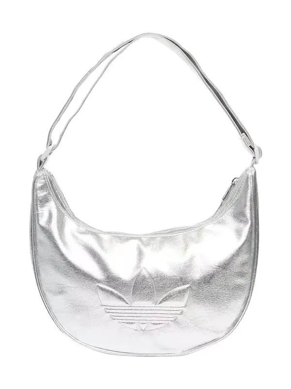 Adidas Adicolor Metallic-effect Shoulder Bag - Silver