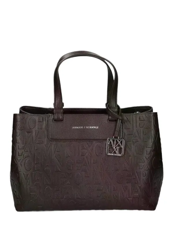 Armani Exchange Logo-embossed Tote Bag - Brown
