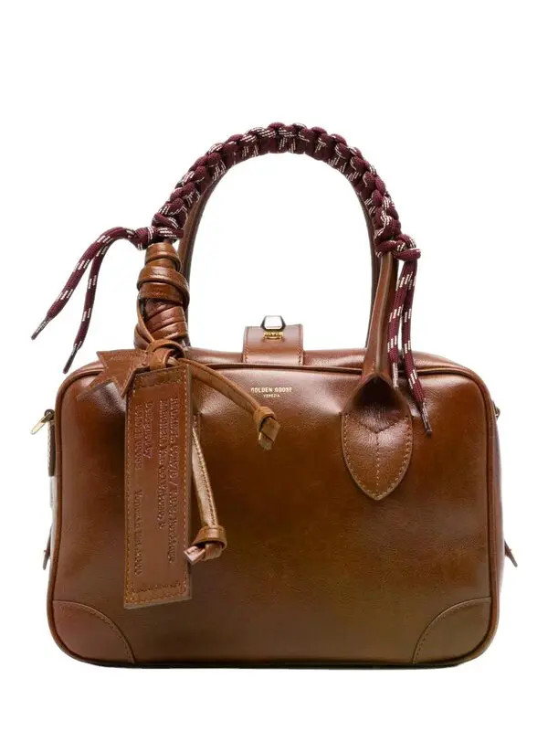 GOLDEN GOOSE Star-tag Leather Tote Bag - Brown